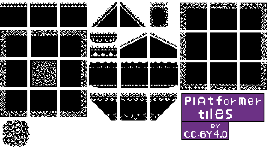 Tiles 1 bit Pixel art | OpenGameArt.org