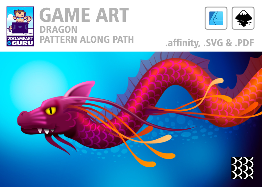 Dragon Scale With Pattern Along Path In Inkscape OpenGameArt