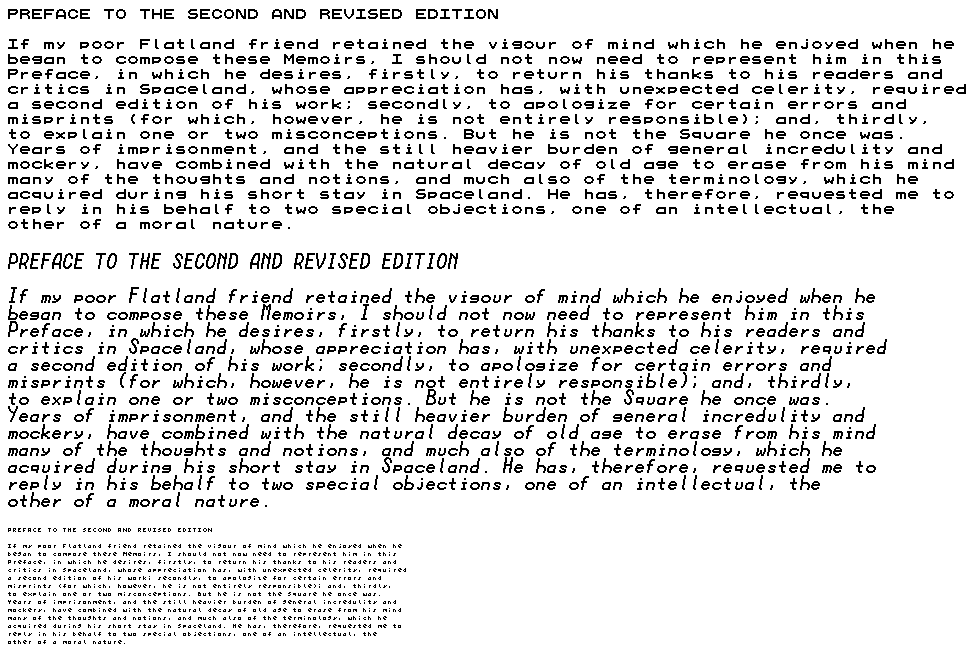 Fixed Width Fonts OpenGameArt