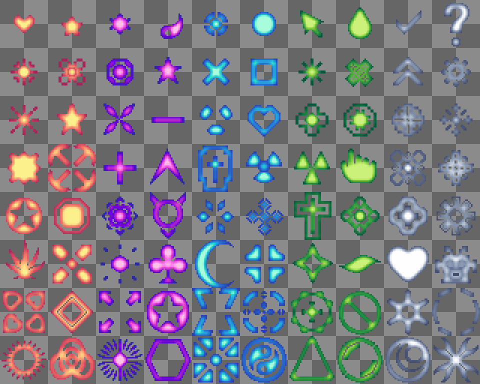 Neon Icons Effect Pack 1 | OpenGameArt.org