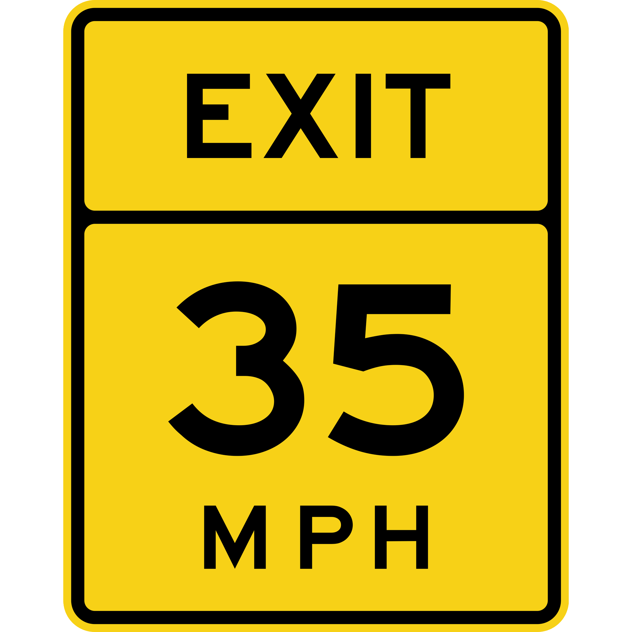 Road Sign Pack (2K PNG) - Advisory_Exit_Speed_English_35.png ...