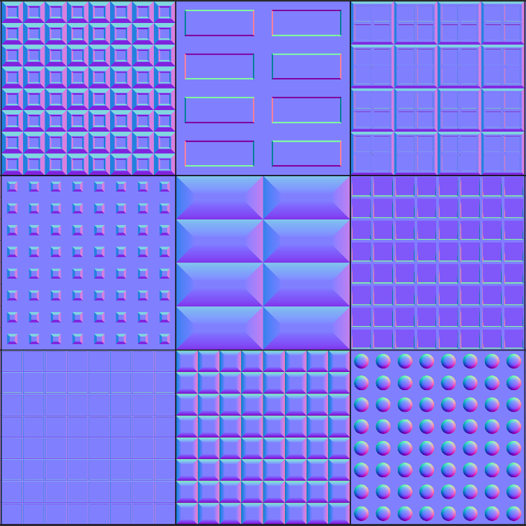 Various Normal Map Patterns OpenGameArt